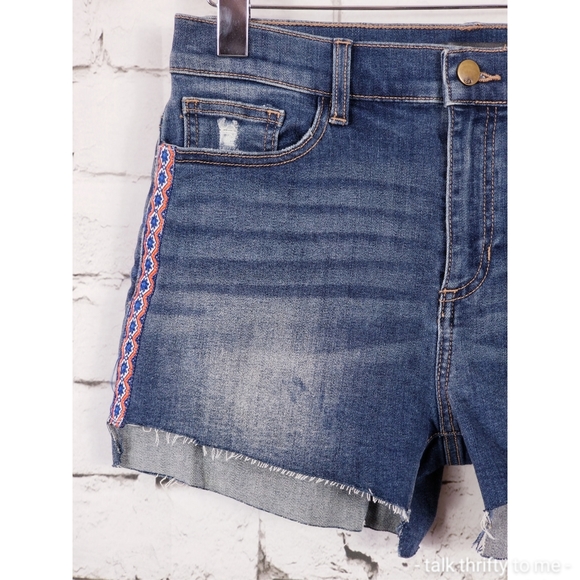 SP Black Label | Shorts | Sp Black Label Cut Off Embroidered Denim ...